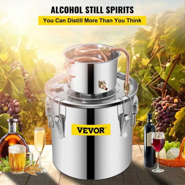 Vevor Distiller 5 Gal 21 L Stainless Steel Alcohol Water Distiller New ...
