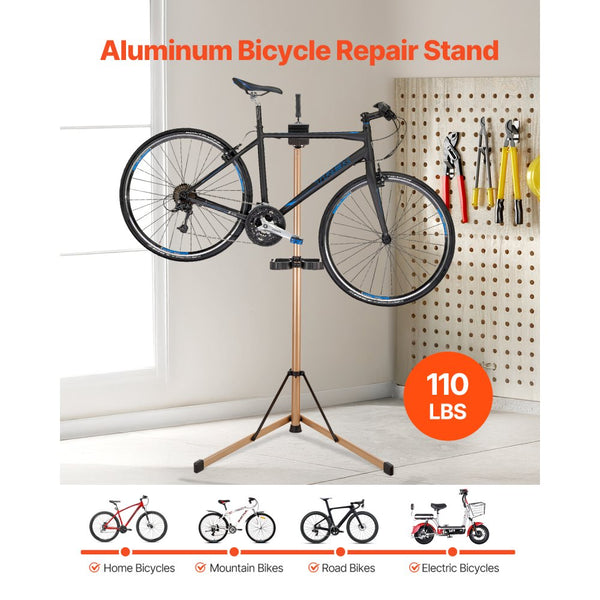 Vevor Bike Repair Stand Adjustable 110 lbs Bicycle Maintenance Rack wi ...