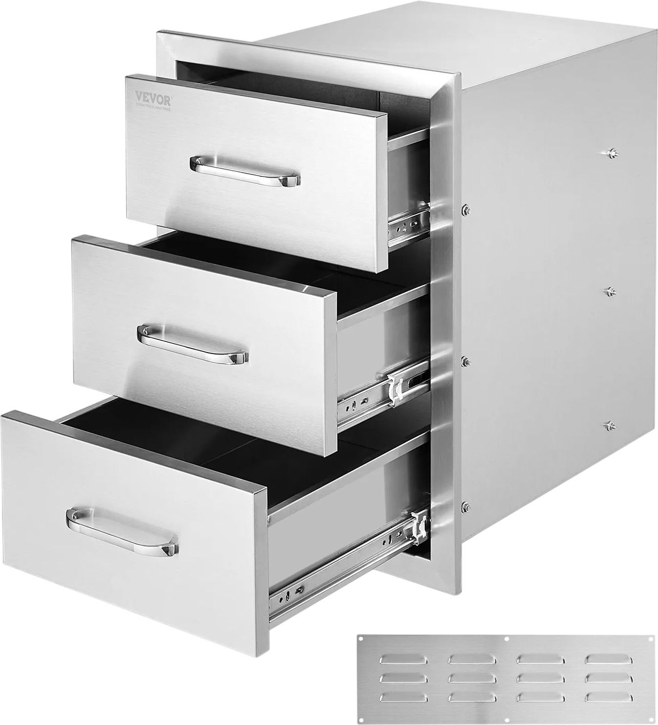 Vevor Outdoor Kitchen Chest of Drawers 16" x 18" x 21.5" Stainless Ste ...