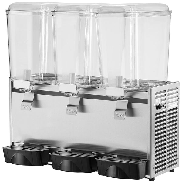 Vevor Commercial Cold Beverage Dispenser 4.75 Gal 3 Tanks 680W Stainle ...