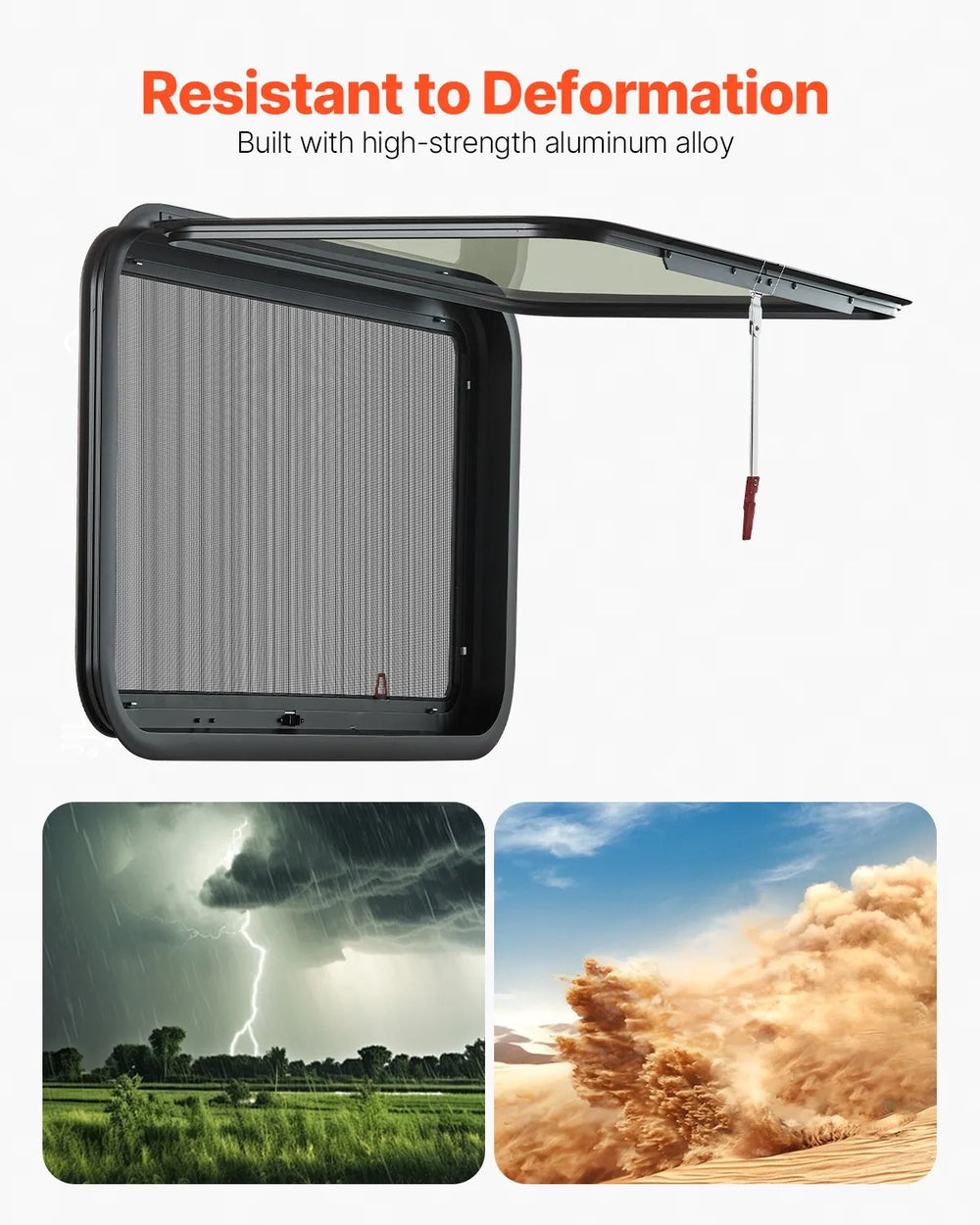 Vevor Exit RV Window 36" x 22" Emergency Push Out with Screen New ...