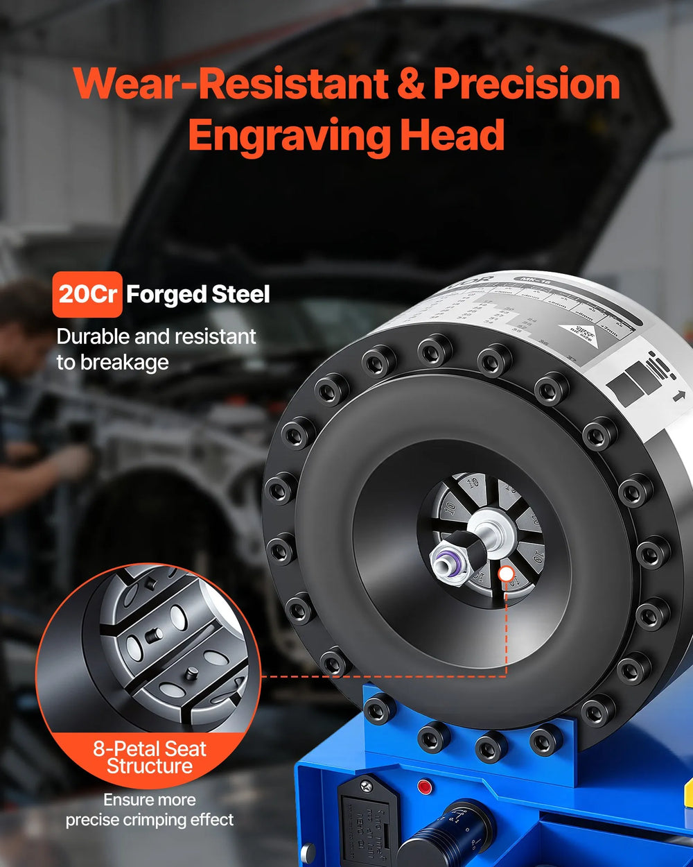 Vevor Hydraulic Hose Crimper Manual with 8 Dies .24" - 1.1" New ...