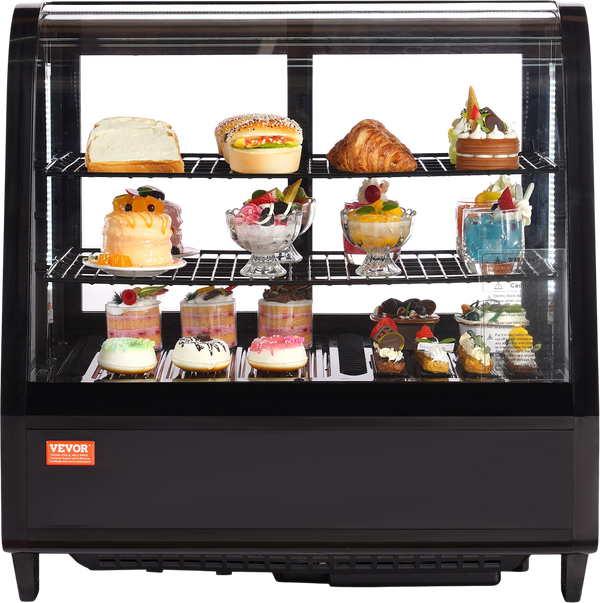 Vevor Refrigerated Countertop Display Case 3.5 Cu. Ft. 2-Tier with LED ...