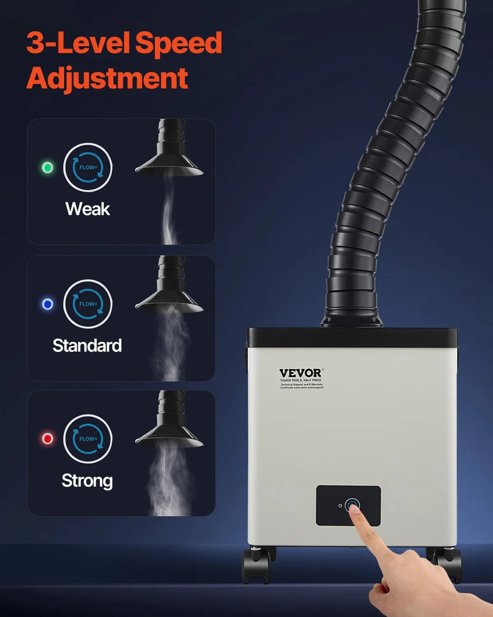 Vevor Solder Fume Extractor 85W Smoke Absorber with 3-Stage Filter New ...