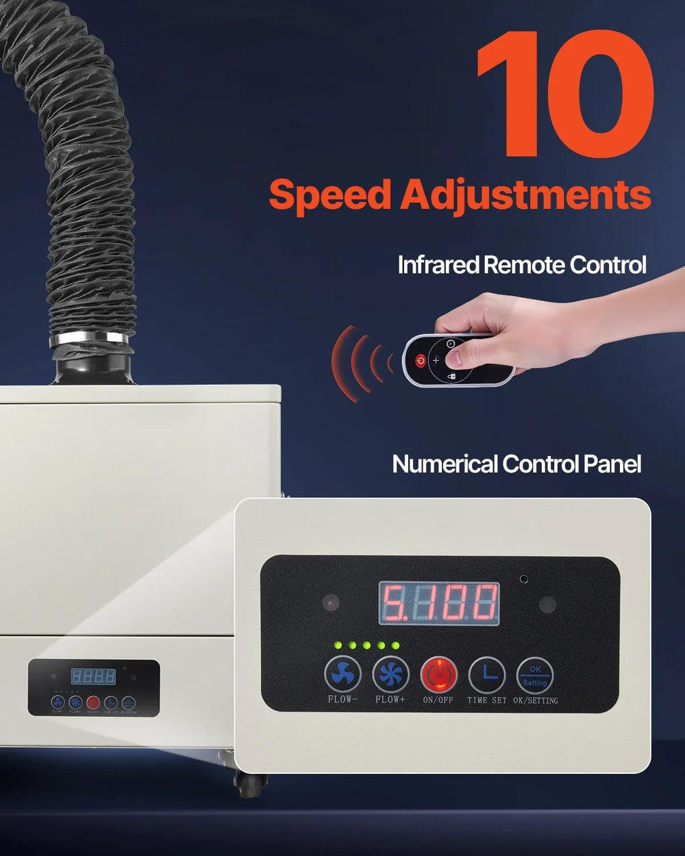 Vevor Solder Fume Extractor 280W Smoke Absorber with 4-Stage Filter 10 ...