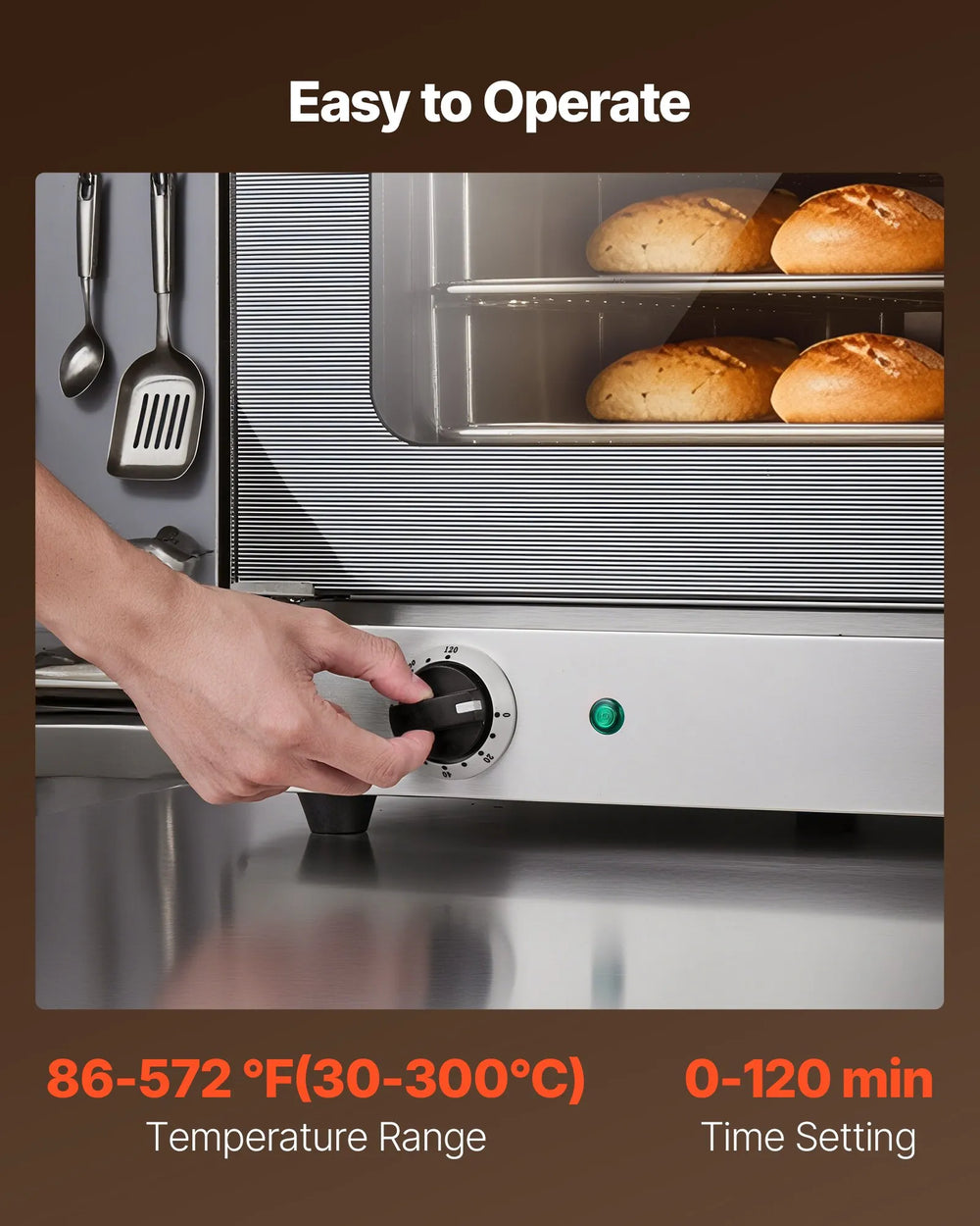 Vevor Commercial Convection Oven 4.24 Cu. Ft for Full Size Pans 240V N ...