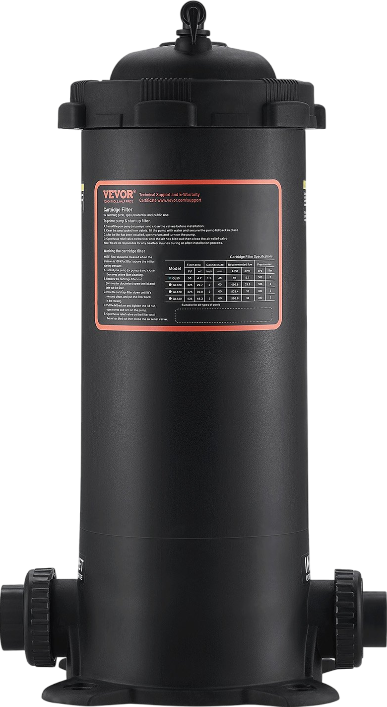 Vevor Cartridge Pool Filter 50 Sq. Ft Filter Area for Inground and Abo ...