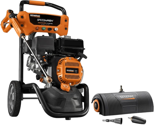 Generac Speedwash 3200 PSI 2.7 GPM Recoil Start Gas Pressure Washer Ki ...