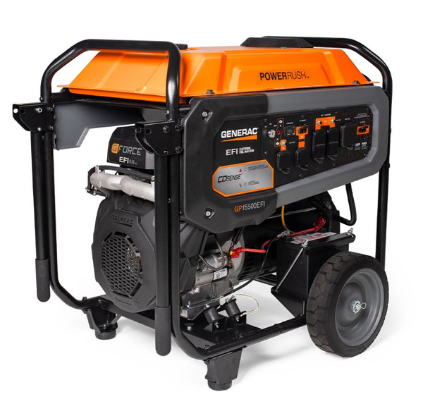 Generac GP15500EFI 15500W/19300W Low THD Gas Generator Electric Start ...