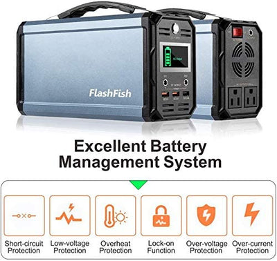 Flashfish 300W Portable Power Station 60000mah Solar Generator With 11 ...