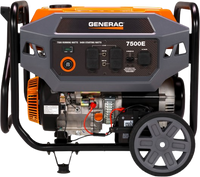 Generac 7718 7500E Generator 7500W/9400W Electric Start Gas Manufactur ...