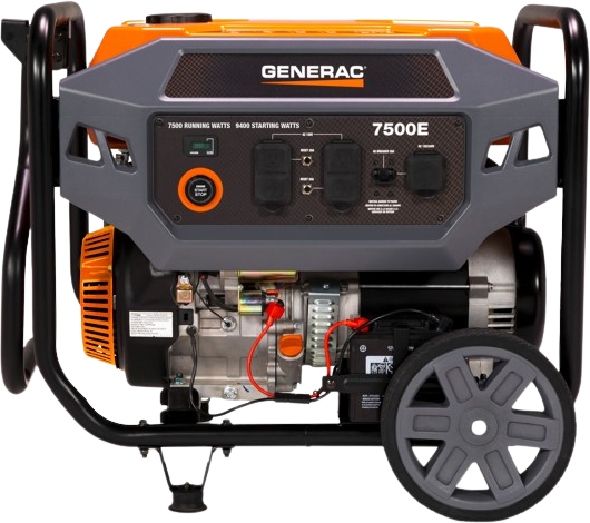 Generac 7718 7500E Generator 7500W/9400W Electric Start Gas Manufactur ...