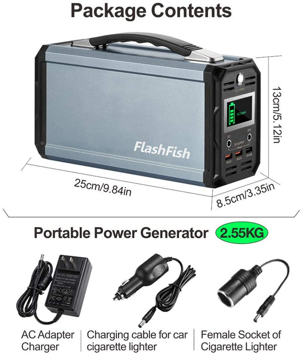 Flashfish 300W Portable Power Station 60000mah Solar Generator With 11 ...