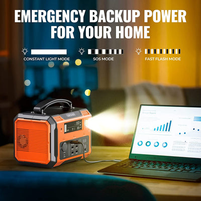 DBPOWER PWPG0009 500W 505Wh 140000mAh Portable Power Station w/ LED Li ...