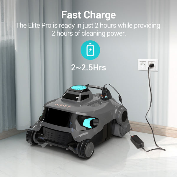 Aiper Elite Pro Wall Climbing Cordless Robotic Pool Cleaner Gray New ...