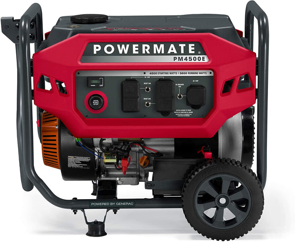 Generac/Powermate PM4500E 3600W/4500W Gas Electric Start Generator New ...