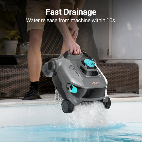 Aiper Elite Pro Wall Climbing Cordless Robotic Pool Cleaner Gray New ...