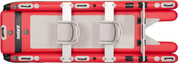 Sea Eagle FASTCAT12K_SWC Catamaran Inflatable Boat Swivel Seat Canopy ...