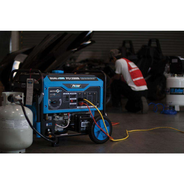 Pulsar Products PG12000B 12000W/9500W Dual Fuel Electric Start Portabl ...
