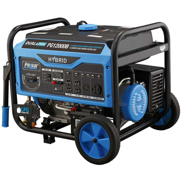 Pulsar Products PG12000B 12000W/9500W Dual Fuel Electric Start Portabl ...