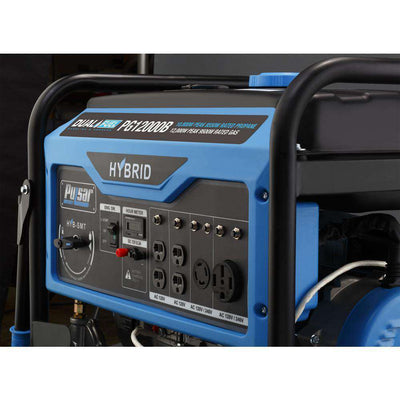 Pulsar Products PG12000B 12000W/9500W Dual Fuel Electric Start Portabl ...